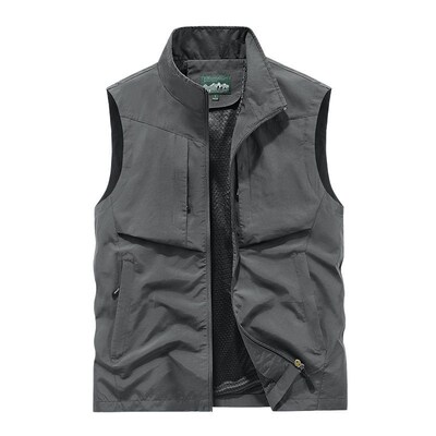 Plus Size Outdoor Leisure Mens Waistcoat Pocket Waistcoat S