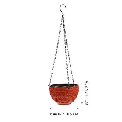 2Pcs Plastic Flowerpot Hanging Basket Space saving Wall