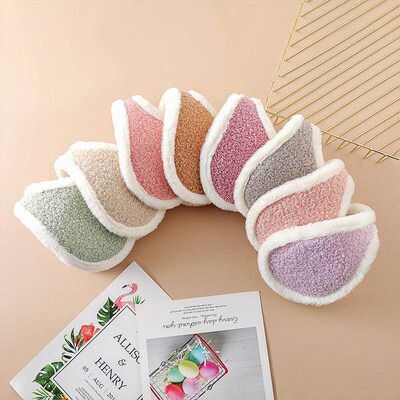 Thickened fluffy earmuffs for winter, designed to keep stude