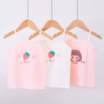 3pcs/Lot Girl Cotton Singlet ops Breathable Underwear Tank K