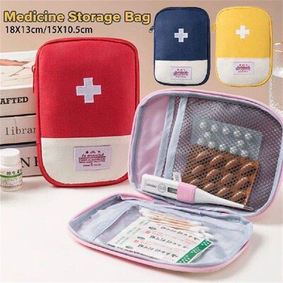 Mini Portable Medicine Bag Travel First Aid Kit Medicine