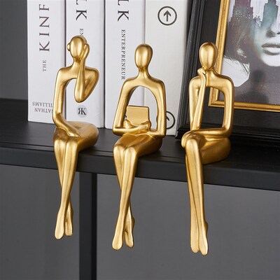 nordic office desk accessories Thinker figure Statue Luxury