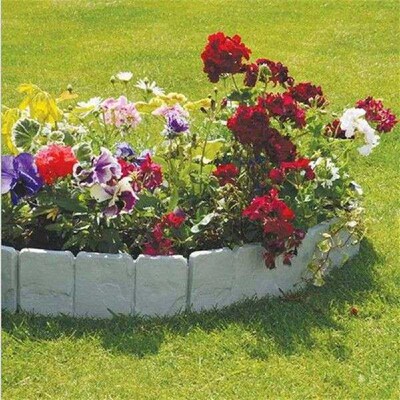 Pathway Stone Effect Plastic Cobblestone Garden Edge Flower