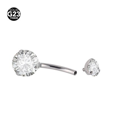 pc 4G Surgical Steel Belly Button Ring Navel Ear Rings CZ