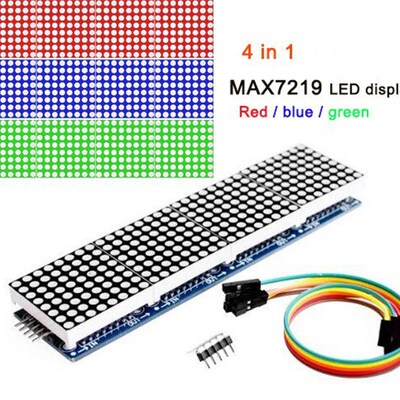 MAX7219 dot matrix module 8*8 common cathode 5V, red, blue a