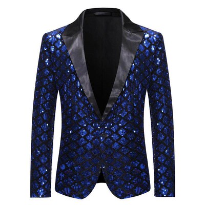 Mens shoulder collar suit, stage banquet host, party