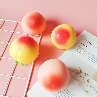 peach Squishy Mochi Fidget Toys Stress ball 水蜜桃捏捏乐桃子