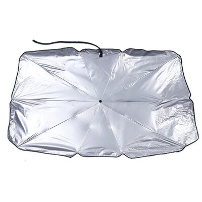 Automobile Parasol Titanium Silver Open Silver Glue Folding