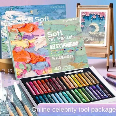 A Set Non-toxic Student Graffiti Stick Super Soft Heavy Colo