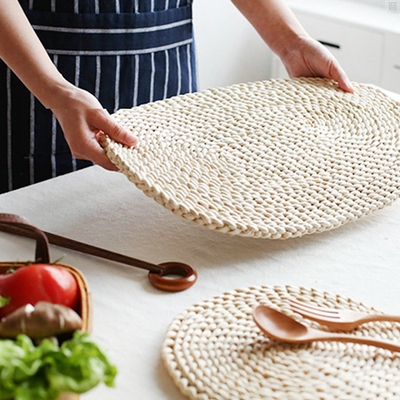 Corn fur woven Dining Table Mat Heat Insulation Pot Holder