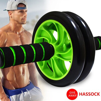 Abdominal Wheel Dual Double AB Roller Exercise Fitness Mute