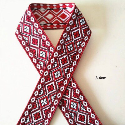 2M/Lot Wine Flower Lace Edge Trim Ribbon Fabric Embroidered