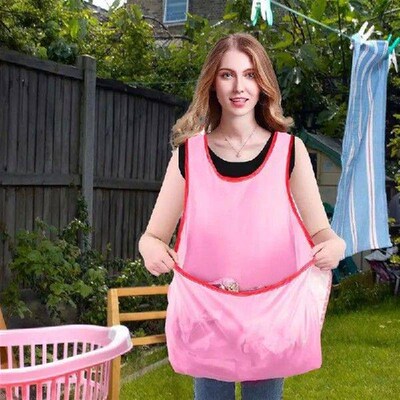Sleeveless Laundry Apron Large Capacity Laundry Supplies