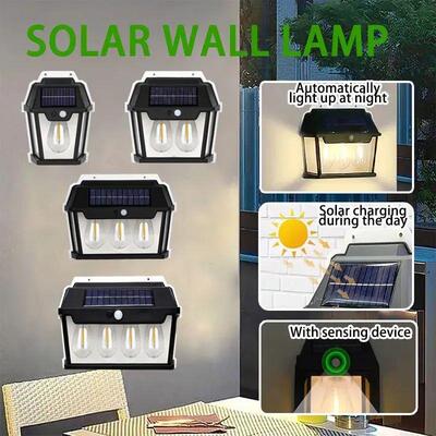 LED Solar Tungsten Light Human Body Induction Solar Wall Lam