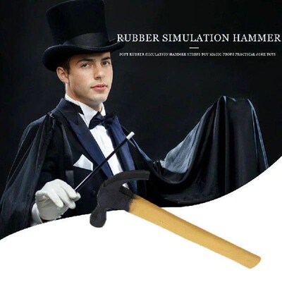 Magic Tricks Hammer Rubber Funny Artificial Hammer