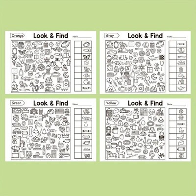 Childrens Hidden Object Coloring Book, Contains 100+ Search
