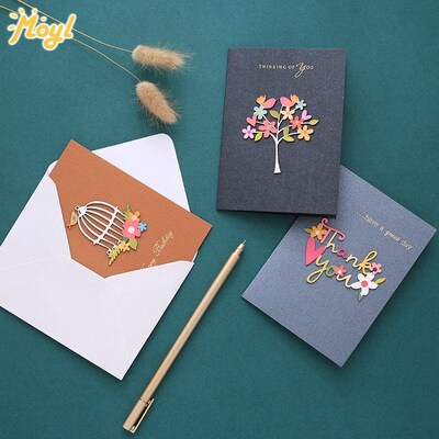Classical 3D Greeting Card Ins Blessing Thanks Card Envelope