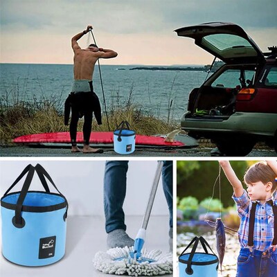 20L Waterproof Water Bags Folding Bucket Portable Outdoor Fo