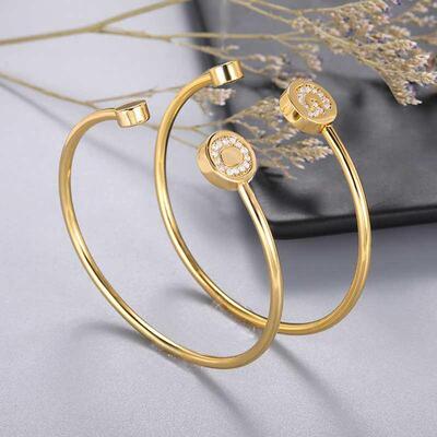 Step into zircon English A-Z opening adjustable letter Brlet