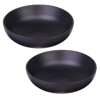 2 Pcs Imitation Porcelain Rice Bowl Melamine Ramen Noodles