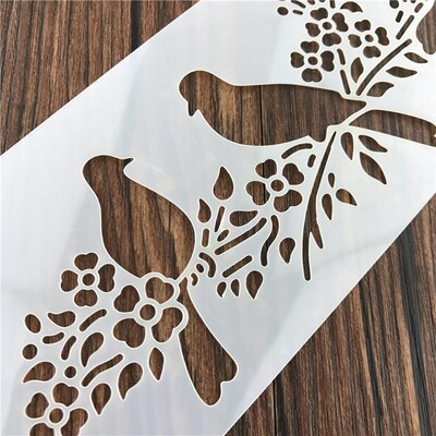 Animals Magpie Bird Scrap Walls Stencil Airbrush Painting De