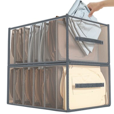 Jeans Compartment Storage Box Closet Clothes Drawer Mesh Sep