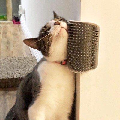 Pet Brush Comb Play Cat Toy Softer Cat Self Groomer Massage