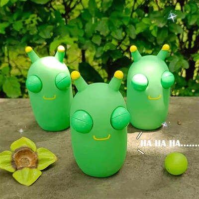 Funny Eyeball Burst Squeeze Toy Green Eye Caterpillar Pinch