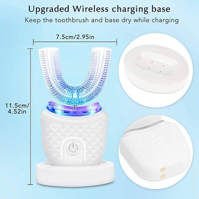 Wireless chargeable silicone bristle portable cleaning autom
