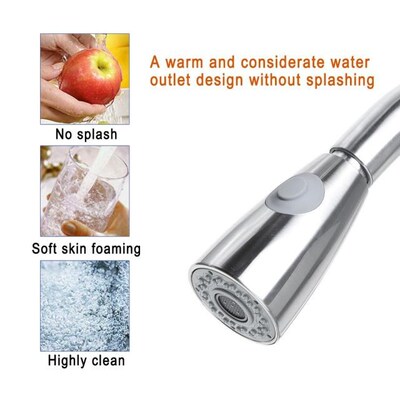Pull Out Kitchen Sink Faucet Deck Mounted Stream Sprayer Kit