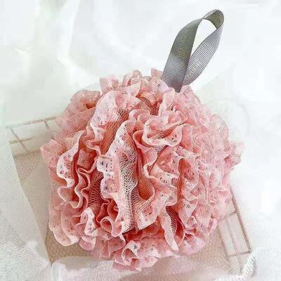 -Lace bath flower shower ball girl take a bath  bubble rich