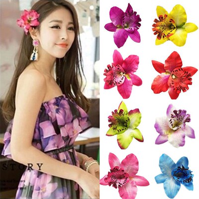 2PC Women Chic Fashion Flowers Hair Clips Gift Sand Beach Co