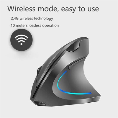 2400DPI 2.4G Ergonomic Vertical Mouse Wireless Optical Compu
