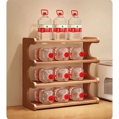 2/3 Tiers Desktop Storage Rack Compact Space-saving Wood Tab