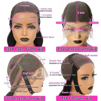 Brown Lace Front Human Hair Wigs For Women  HD Transparent S
