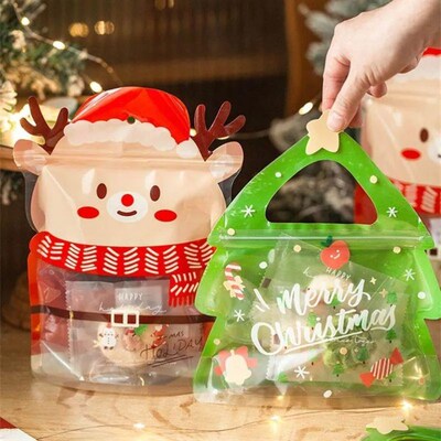 25pcs Christmas Gift Bag For Candy Chocolate Cookie Nougat B