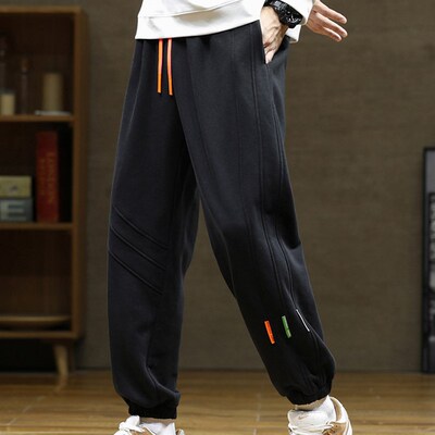 Spring Summer Black Grey Sweatpants Men Joggers Ankle-Length