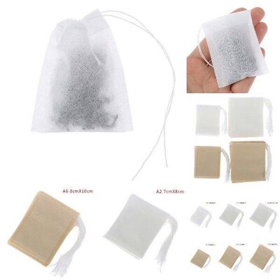 100Pcs/Lot Empty Drawstring Teabags Paper Tea Bags Filter