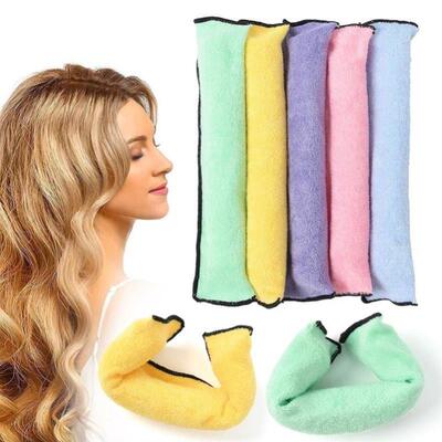 Heatless Curling Rod No Heat Hair Curlers Satin Wrapped Flex