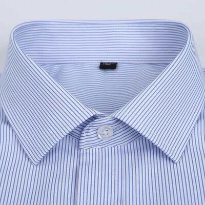 Striped Shirt Mens Summer New Business Dress Casual Short-s