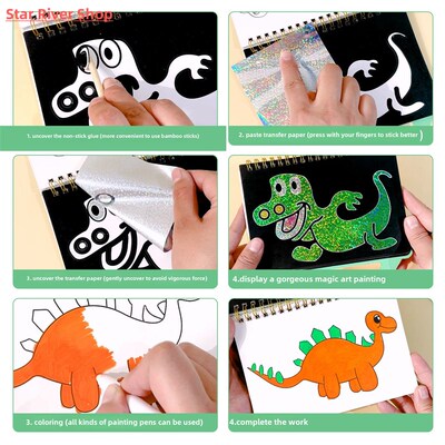 儿童箔艺术工艺活动工具包蒙台梭利教区绘画