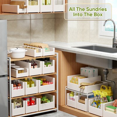 Joybos Kitchen Sundries Organizer Box Cupboard Basket Under