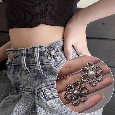 Jeans Waist Adjustment Buttons Beautiful Hollow Metal