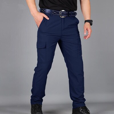 Outdoor Waterproof Tactical Cargo Pants Men Breathable  Casu