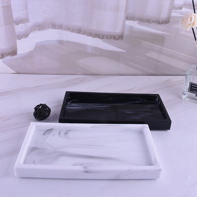 Luxury Resin Bathroom Accessories Set Tray Imitation Marble