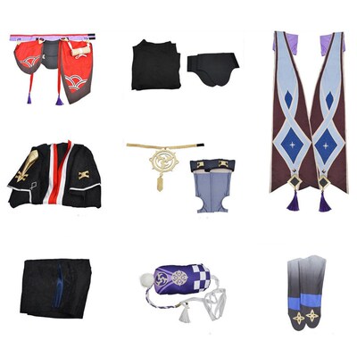 Pakaian Seragam Kostum Cosplay Genshin Impact Scaramouche Ko