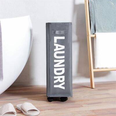Laundry Basket Foldable Dirty Clothes With Wheels Organizer