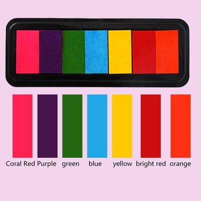 7 Colours Washable Finger Paint Set Kids Creative Palm Finge
