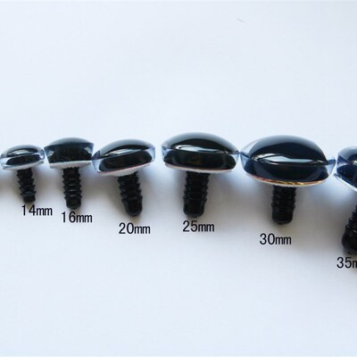 20pcs---9-12-14--16-18- 20 -24--30-35mm clear 3D glitter eye