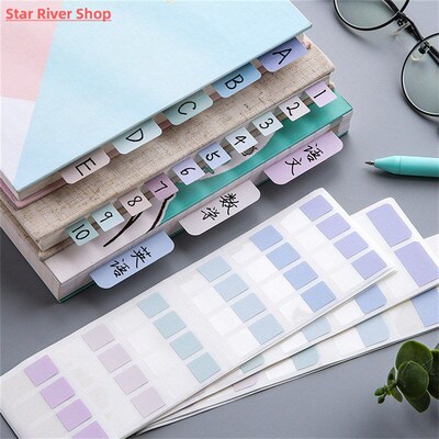 10 Sheets Sticky Index Tabs, Writable File Tabs Flags Notebo